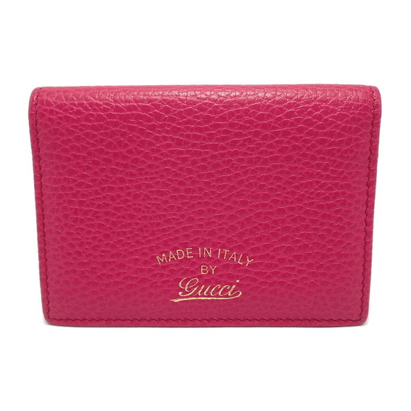 Gucci | Bags | Gucci Swing Card Case Leather Pink | Poshmark